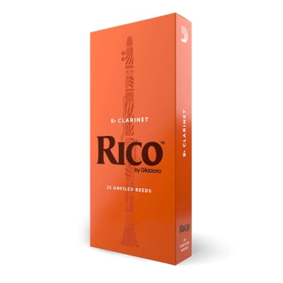 Rico B flat Clarinet Reeds 2 1/2 Hardness - Box of 25 | Reverb
