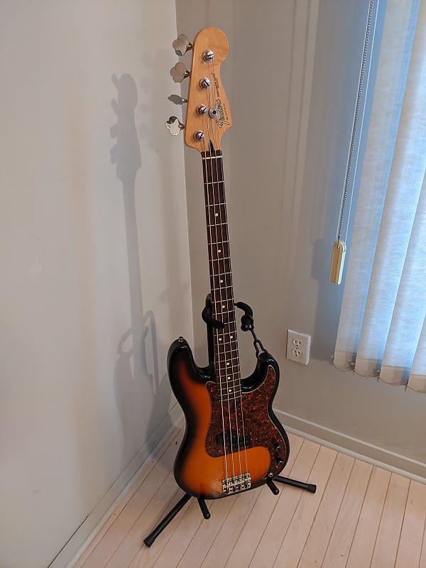 Fender MIM Mexico Precision Bass Sunburst Tortoise shell | Reverb
