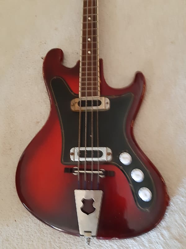 Vintage Musima V2 Bassguitar from 1965 - redburst | Reverb