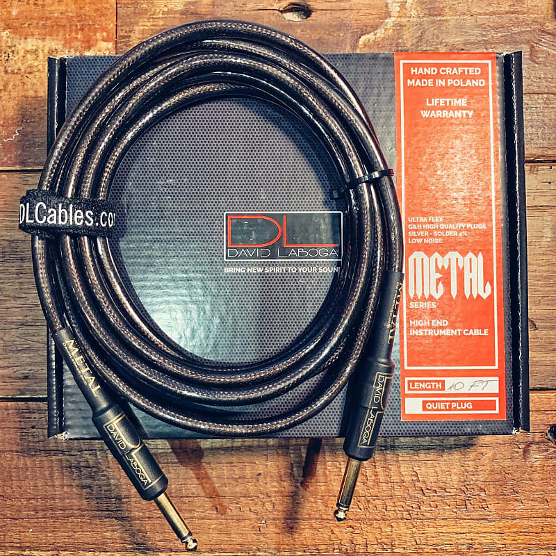 David Laboga Metal Series Instrument Cable - (10 ft) S/S | Reverb