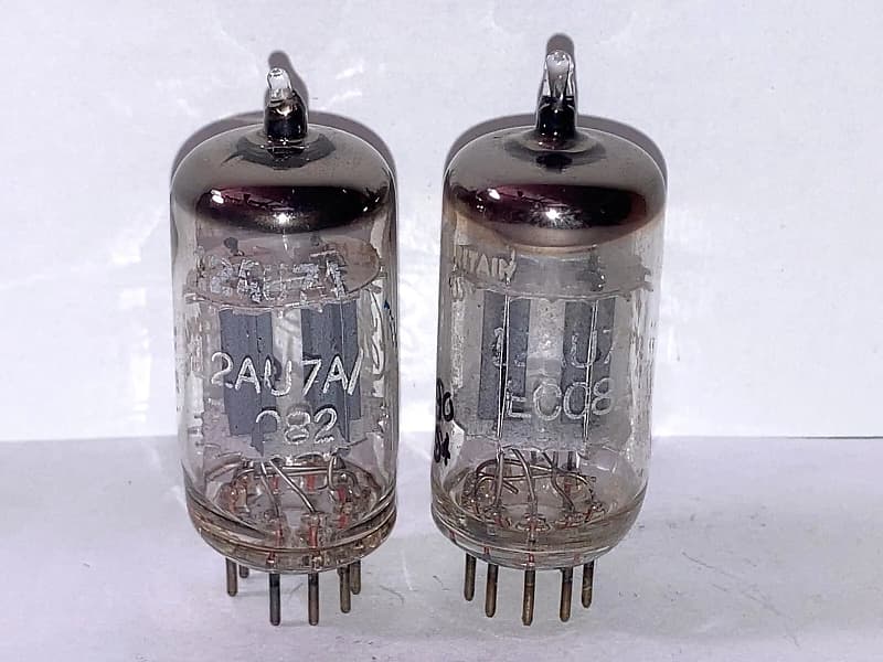 Mullard Blackburn Marked GE 12AU7A 12AU7 ECC82 Tubes, Matched | Reverb