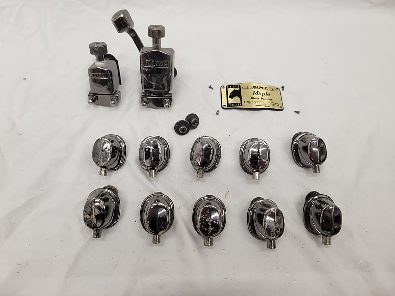 Mapex Black Panther Snare Drum Parts Lot (Black Nickel) | Reverb