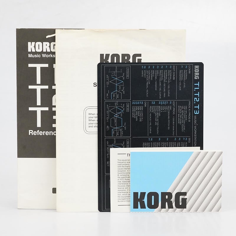 Korg T1, T2, T3 Reference Guide & Other Original | Reverb