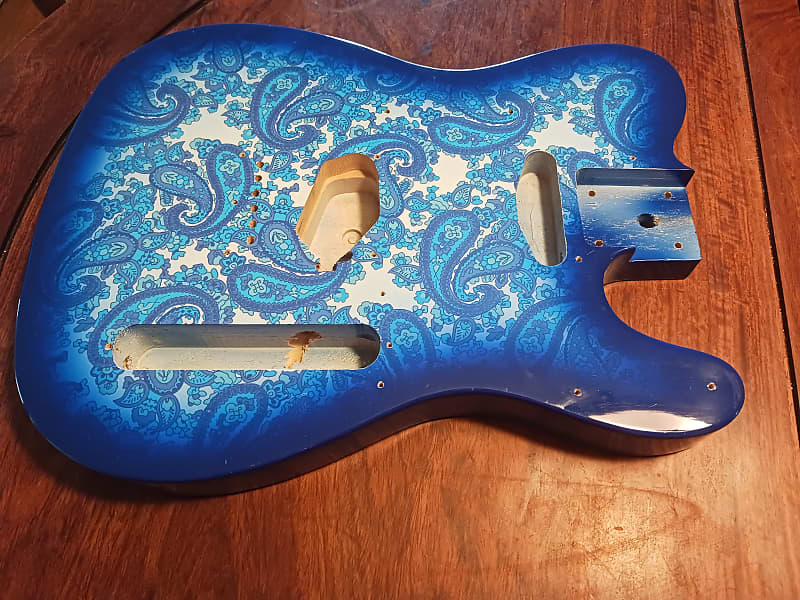 Custom Build Blue Paisley Telecaster Tele Body. W/ Two | Reverb
