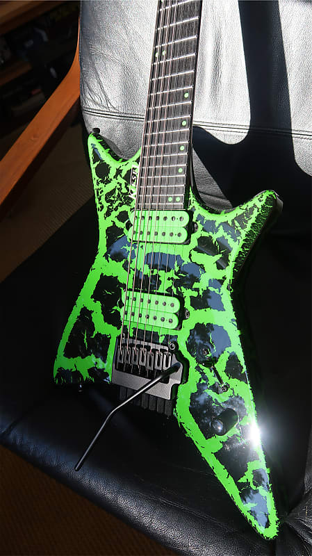 Kiesel Type X 7 string 2021 - gloss Racing Green Crackle | Reverb