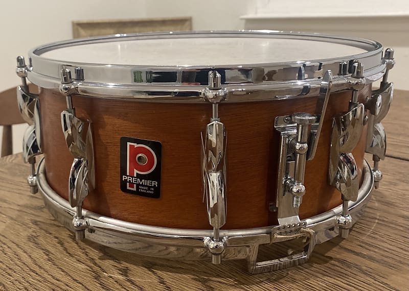 Premier Hi-Fi 10-lug 70’s - Mahogany shell snare drum | Reverb