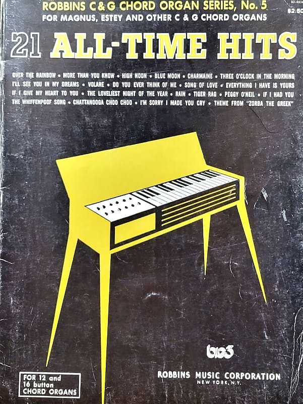 USED/VINTAGE BOOK - 21 All-Time Hits - for 12 and 16 button | Reverb