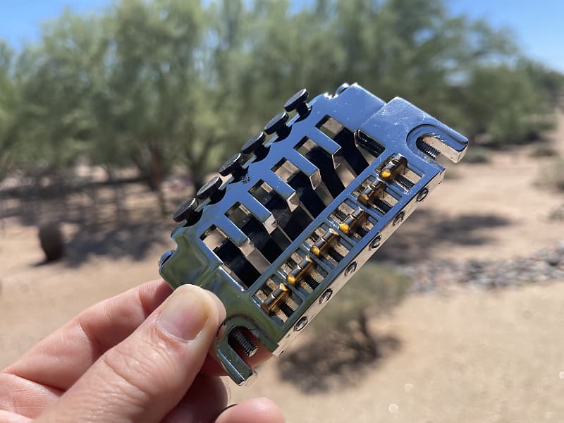 Schaller 456 Stud Mount Adjustable Bridge With Fine Tuners | Reverb