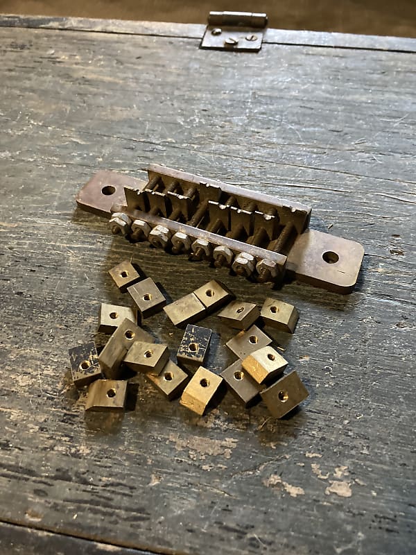 Gorny 8 string bass bridge project 90's - Brass with extra | Reverb