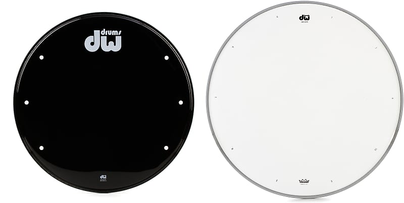Dw Vented Resonant Black Bass Drumhead 22 Inch Bundle With Reverb