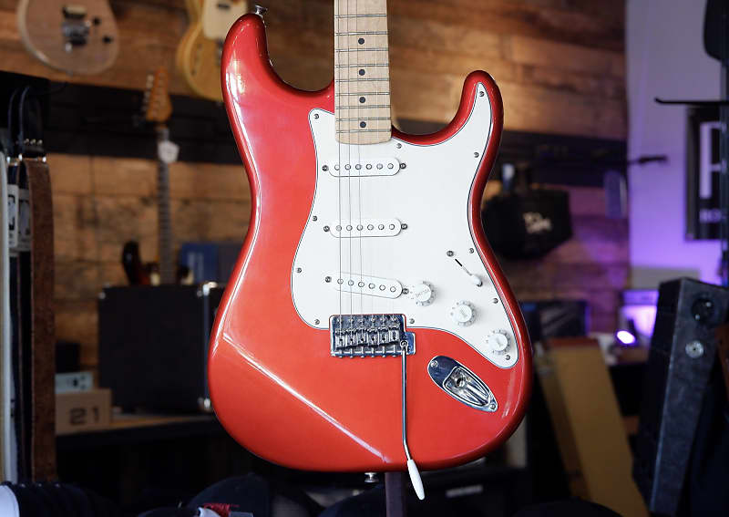 2007 Fender Standard Stratocaster Chrome Red MIM | Reverb