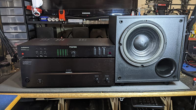 AUDIOSOURCE SS FOUR SURROUND PROCESSOR, AMP300 AMPLIFIER, | Reverb