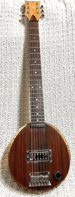 Turtle shell Pee-wee electric guitar- cocobolo top | Reverb