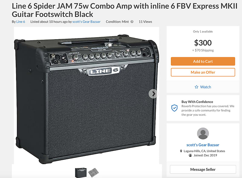 Line 6 Spider JAM 75w Combo Amp | Reverb