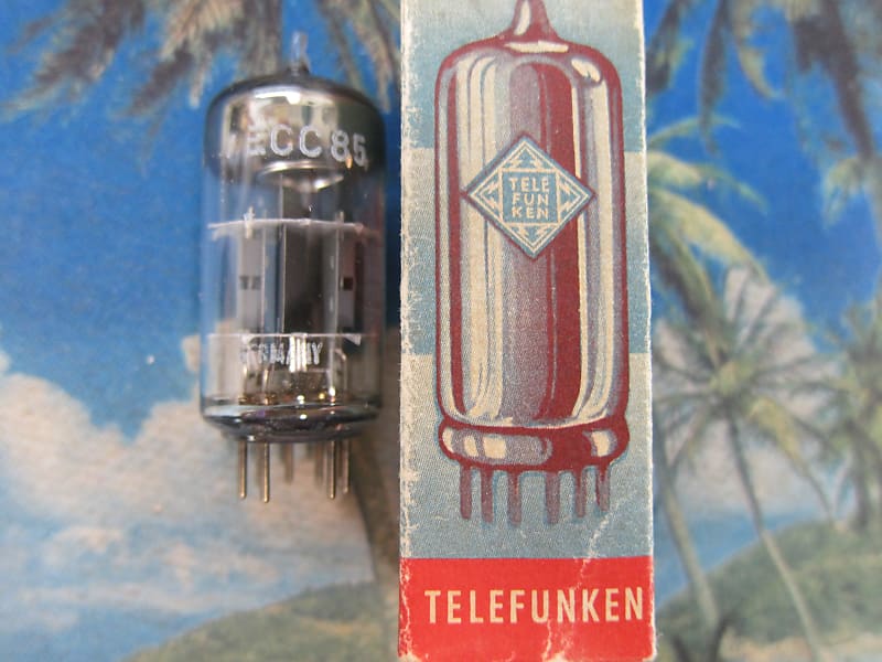 Vintage Telefunken ECC85 6AQ8 Preamp Tube, Strong, 1960s, | Reverb
