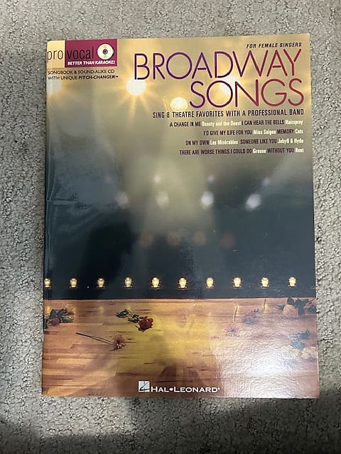 Broadway Songs For Female Singers Pro Vocal CD Sheet Music | Reverb