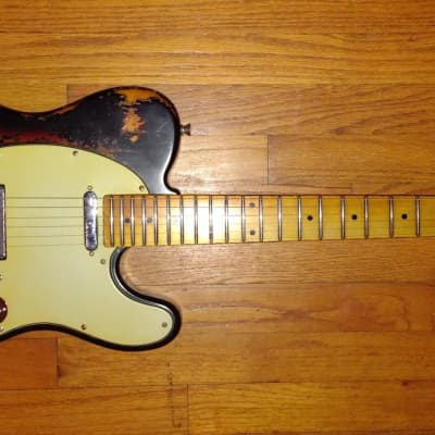 1959 Telecaster Relic - Black over Tri-burst | Reverb
