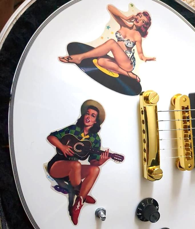 Guitar stickers retro girls Vintage Pinup Punk Rock decal | Reverb UK