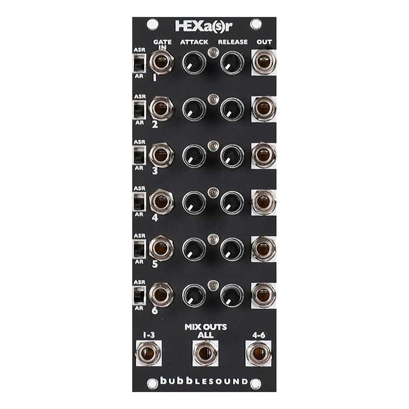Bubblesound HEXar Eurorack 6 x Envelope Module (Black) | Reverb