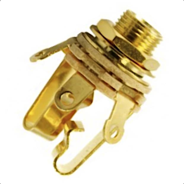 Switchcraft 1/4" Stereo Guitar Jack w/ 1/4" Threaded | Reverb