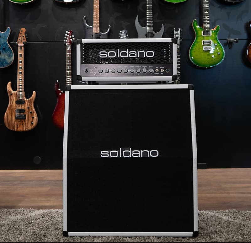 Soldano Vertical 2x12 Guitar Cabinet Custom White Bronco | Reverb