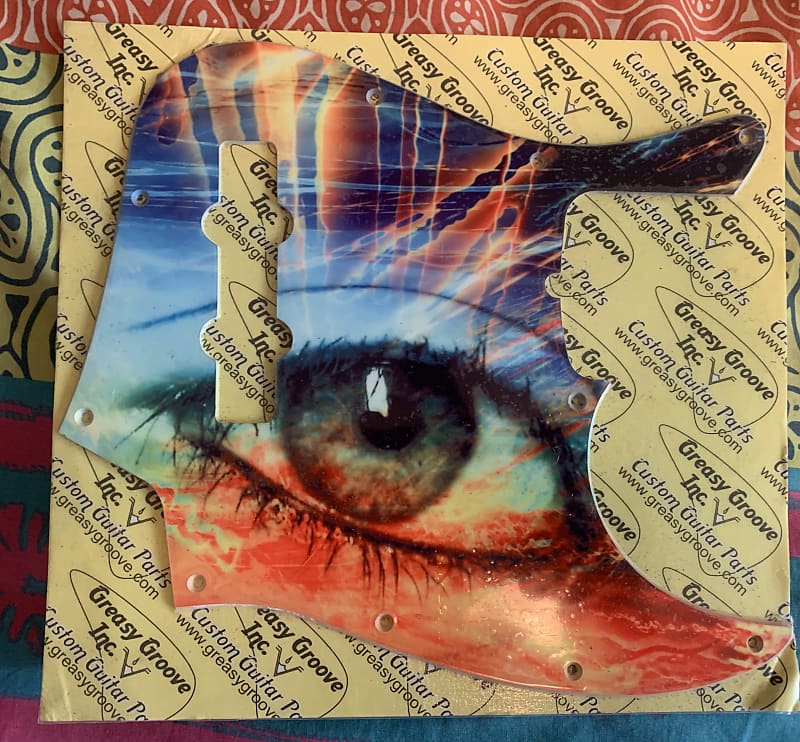 Greasy Groove Psychic Eye Jazz Bass Pickguard 2021 Multi | Reverb