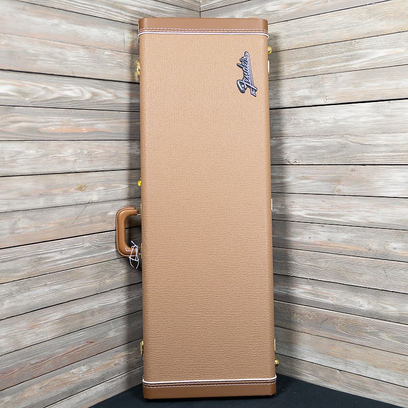 Fender Wood Case with Chrome Raised Logo for | Reverb