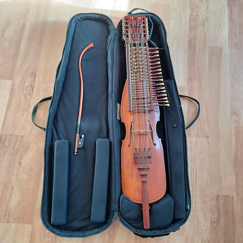Swedish Nyckelharpa made by Bo Karlsson - custom case and bow | Reverb