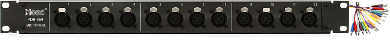 Hosa PDR-369 12-point XLR Balanced Patchbay Bundle with Hosa | Reverb