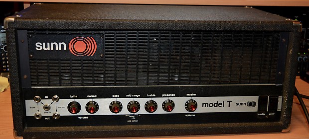 1976 Sunn Model T Black with Red Knobs (Vintage 2nd | Reverb