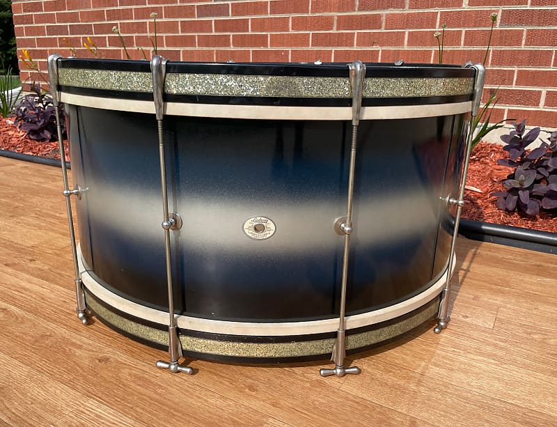 Vintage 1941 Ludwig & Ludwig 12x28 Bass Drum Blue/Silver Duco | Reverb