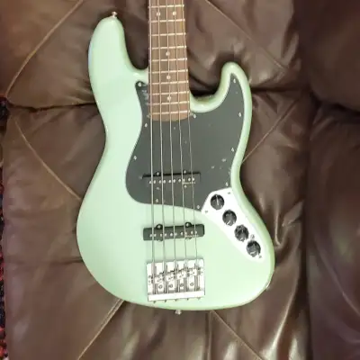 Fender American Deluxe Jazz Bass 5-string Light Green | Reverb