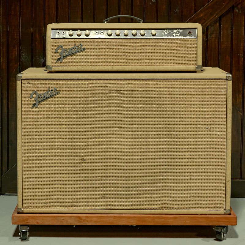 1961 Fender Showman - Guitar Amplifier Head + Cab 1 x 15" | Reverb