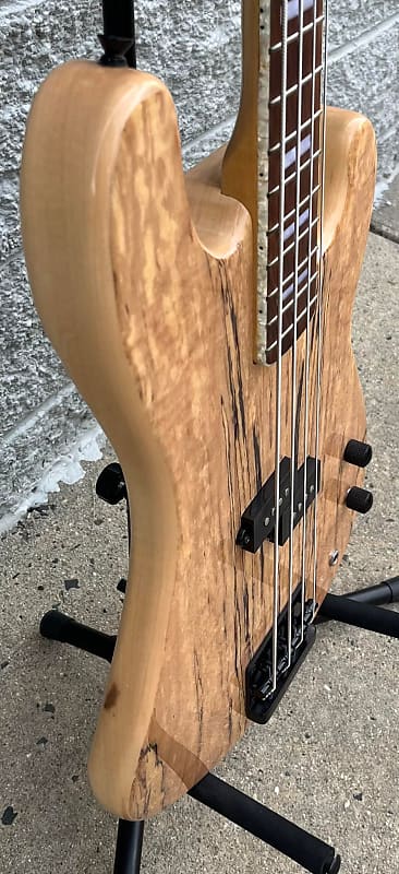 GAMMA Custom Bass Guitar P24-01, Alpha Model, Spalted Maple | Reverb