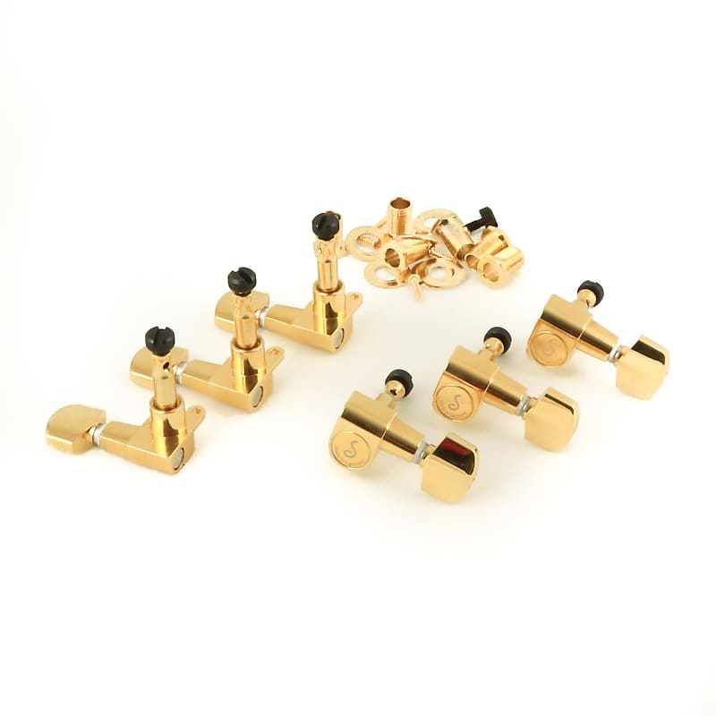Schaller M6 Mini Locking Tuner Set - Gold | Reverb