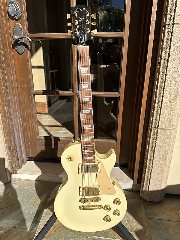Gibson Les Paul Standard 1989 White - Gold Hardware and Cream | Reverb