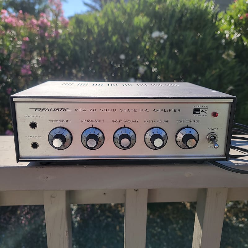 Realistic MPA-20 P.A. Amplifier 1980s | Reverb