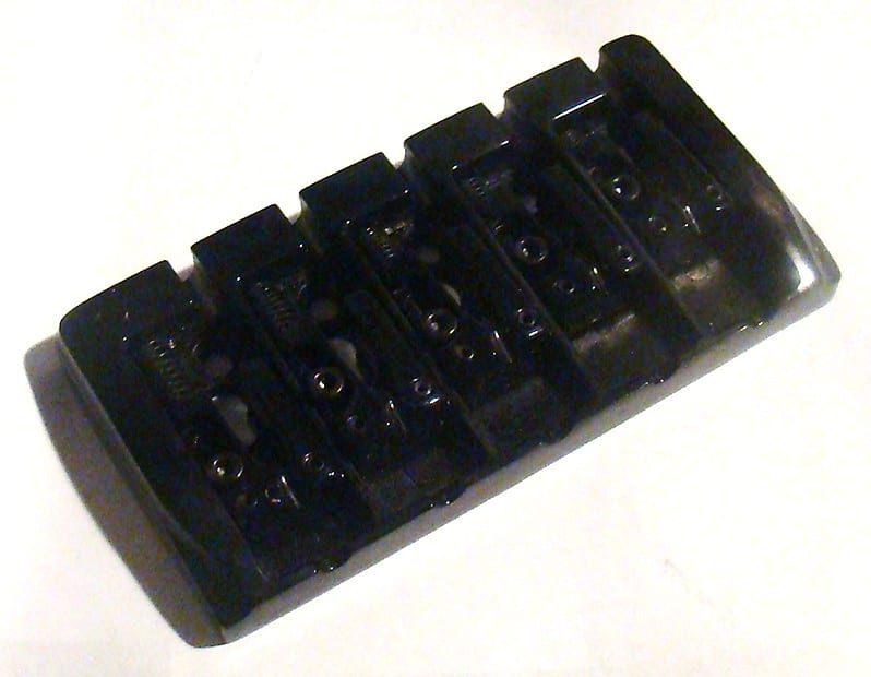 Replacement Five String Bass Bridge - Black | Reverb