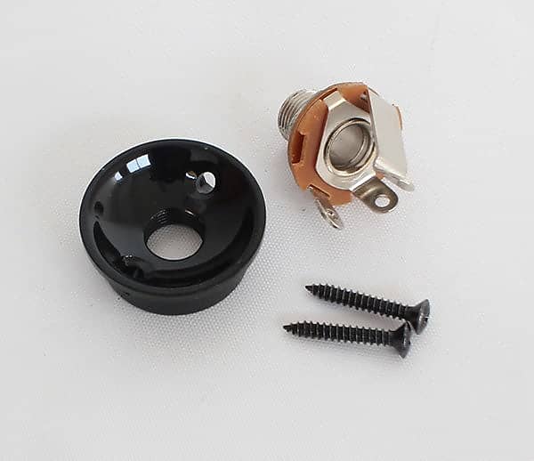 Tele Jack plate Cup For your Tele body custom,Black,Metric | Reverb UK