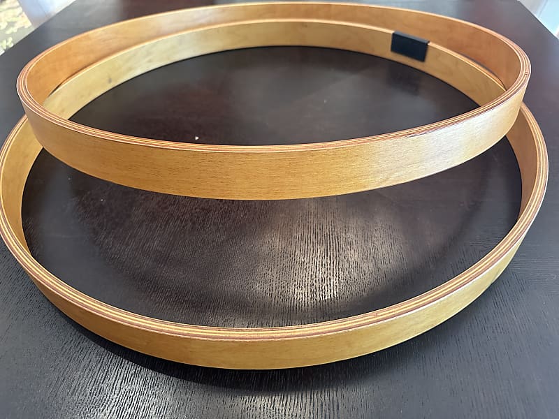 Yamaha 22" Honey Amber Wood Bass Drum Hoops Rims | Reverb