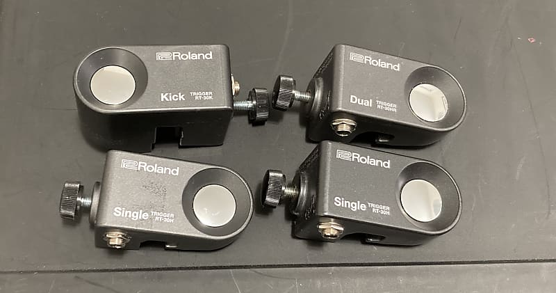 Full set of 4 Roland RT-30 Acoustic Drum Triggers | Reverb