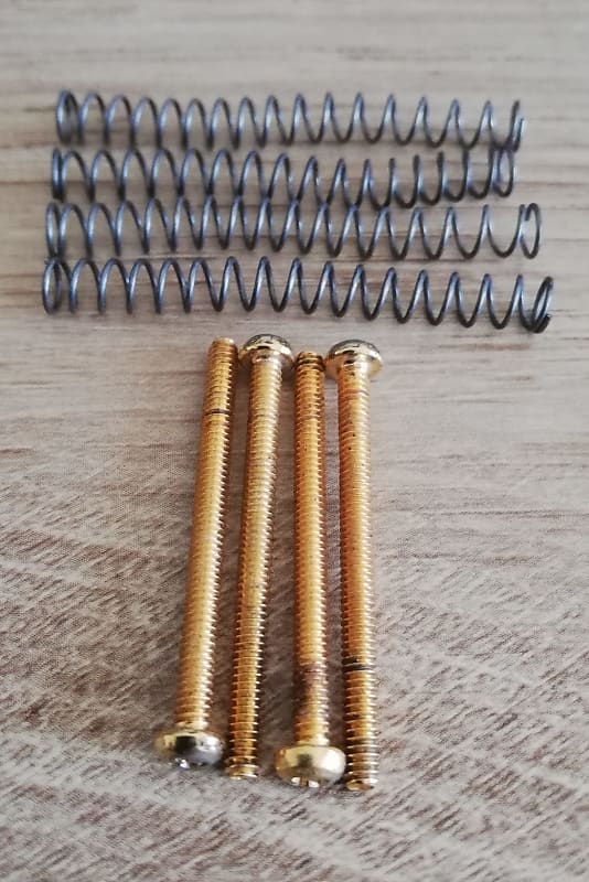 Vintage Aged Gibson Humbucker Pickup Height Screws - Gold | Reverb