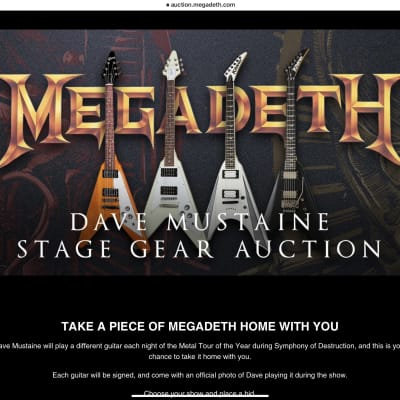 Dave Mustaine staged used Kramer flying V | Reverb