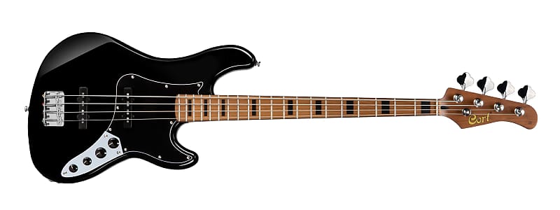 Cort Gb64jj Jazz Bass Block Inlays In Black Reverb