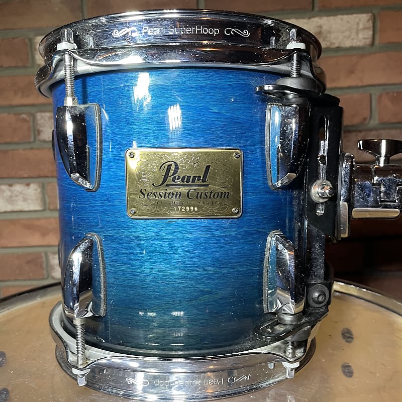 Pearl Session Custom SRX 8x8 Tom Marine Blue Fade 6 ply Maple | Reverb