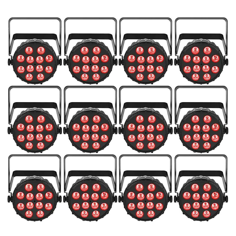 Chauvet DJ SlimPAR T12 BT Compact Wash LED (RGB) PAR 12-Pack | Reverb