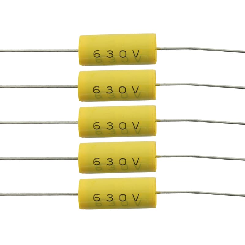 Yellow Metallized Polyester Film Capacitors, .33uF @ 630V, 5 | Reverb