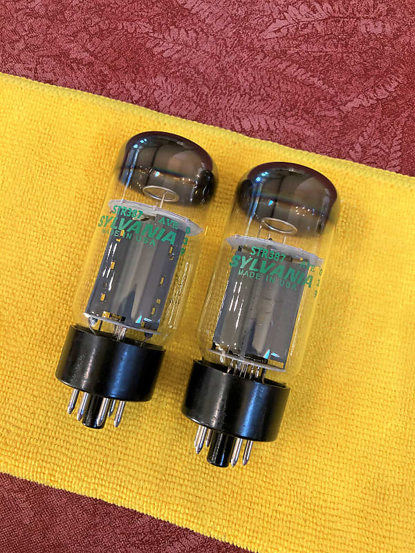 Sylvania STR387 6L6 GC Power Tubes - Close Matched Pair - | Reverb
