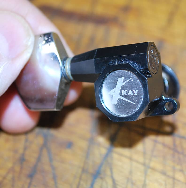 Kay Deluxe Branded Treble Side 3x3 Individual Guitar Tuner | Reverb