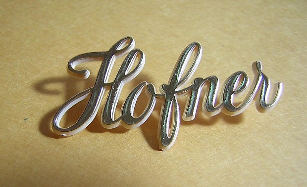 Hofner Raised Plastic Gold Logo NOS | Reverb